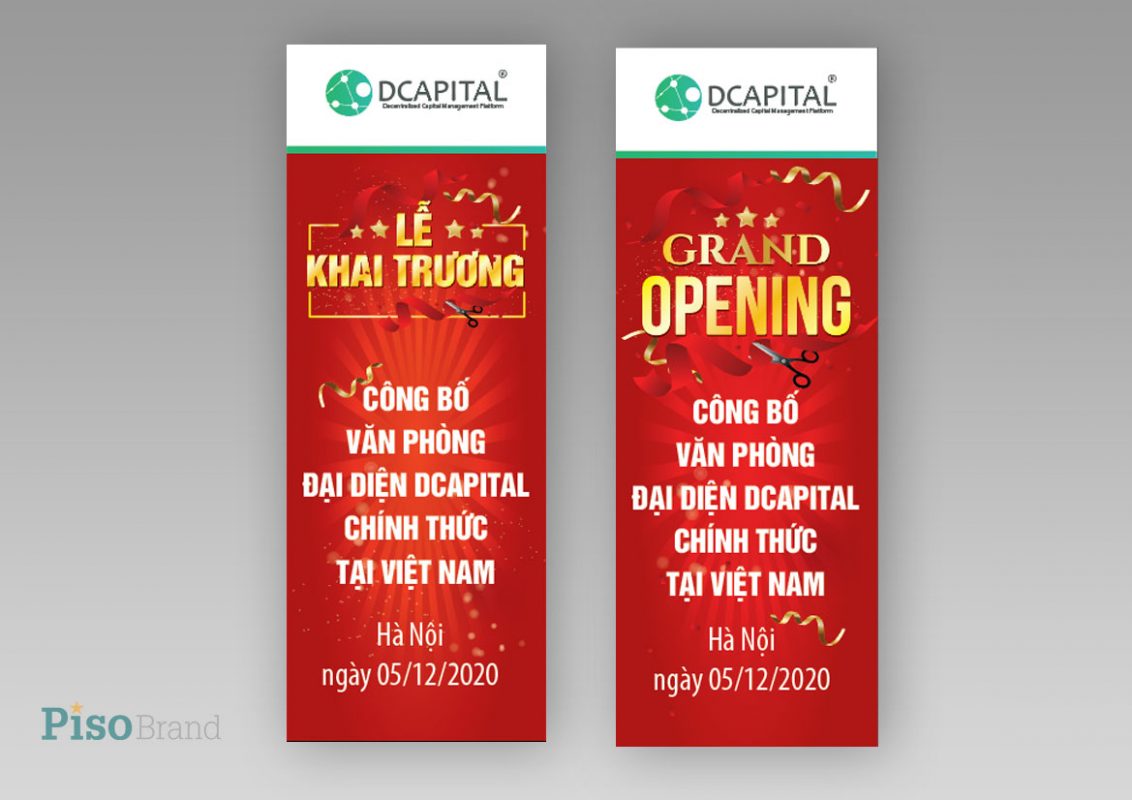Thiết kế Standee Dcapital - Moza - Marketing thương hiệu